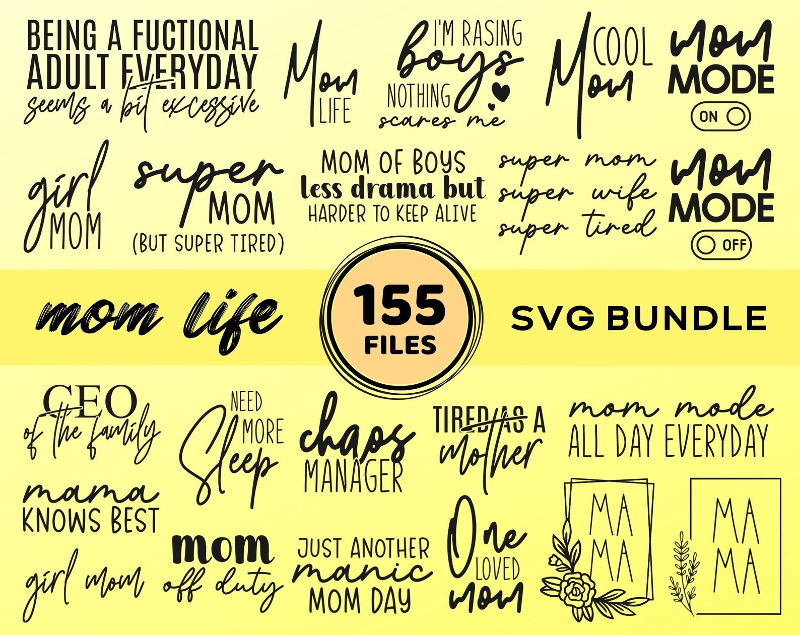 Mom Svg Bundle, Mom Life Svg, Mama Svg, Funny Mom Svg, Mom Sayings Svg ...