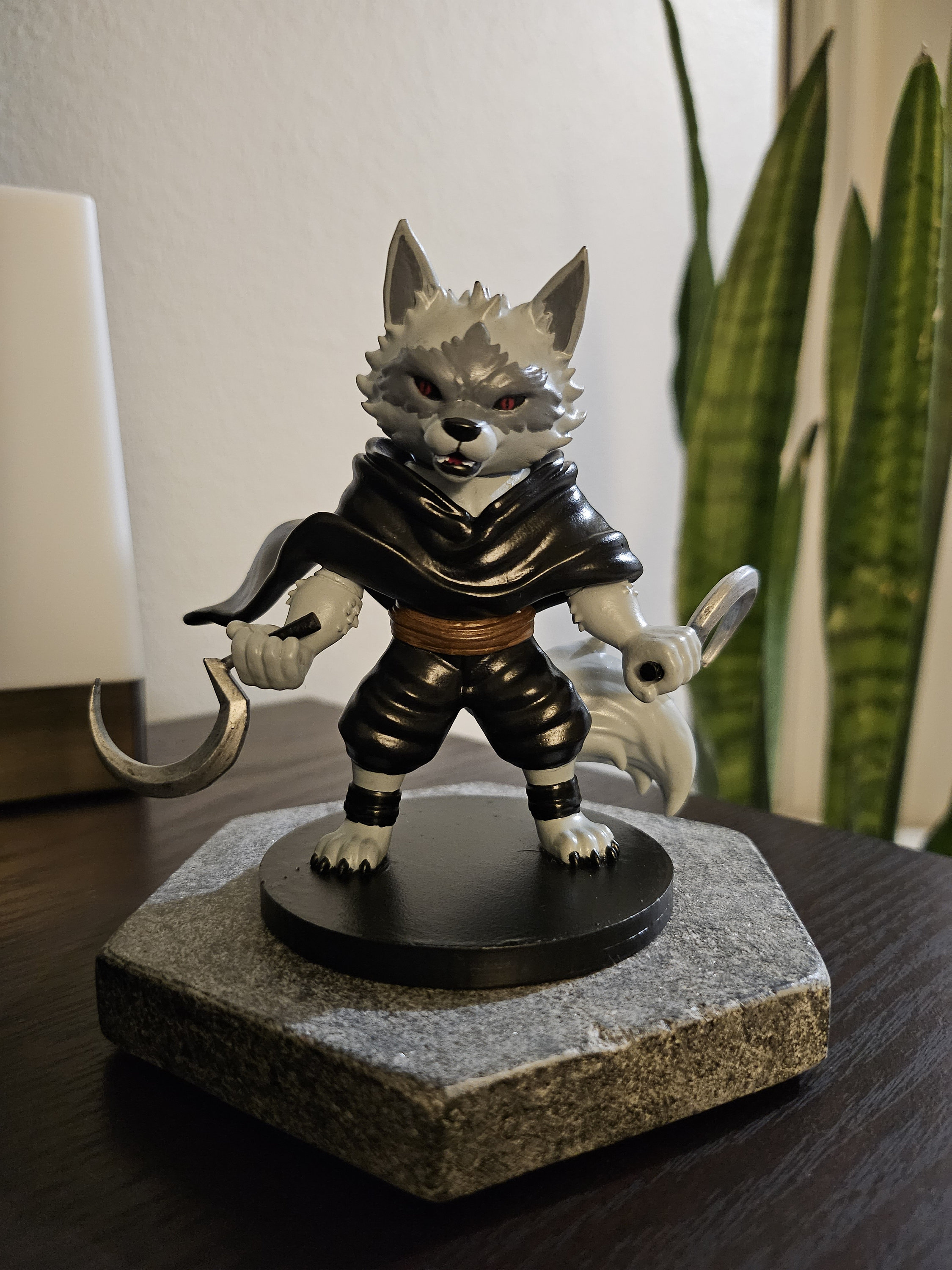 Death Wolf, Furry Wolf, Statue Figure Miniature, Werewolf, Mythical ...
