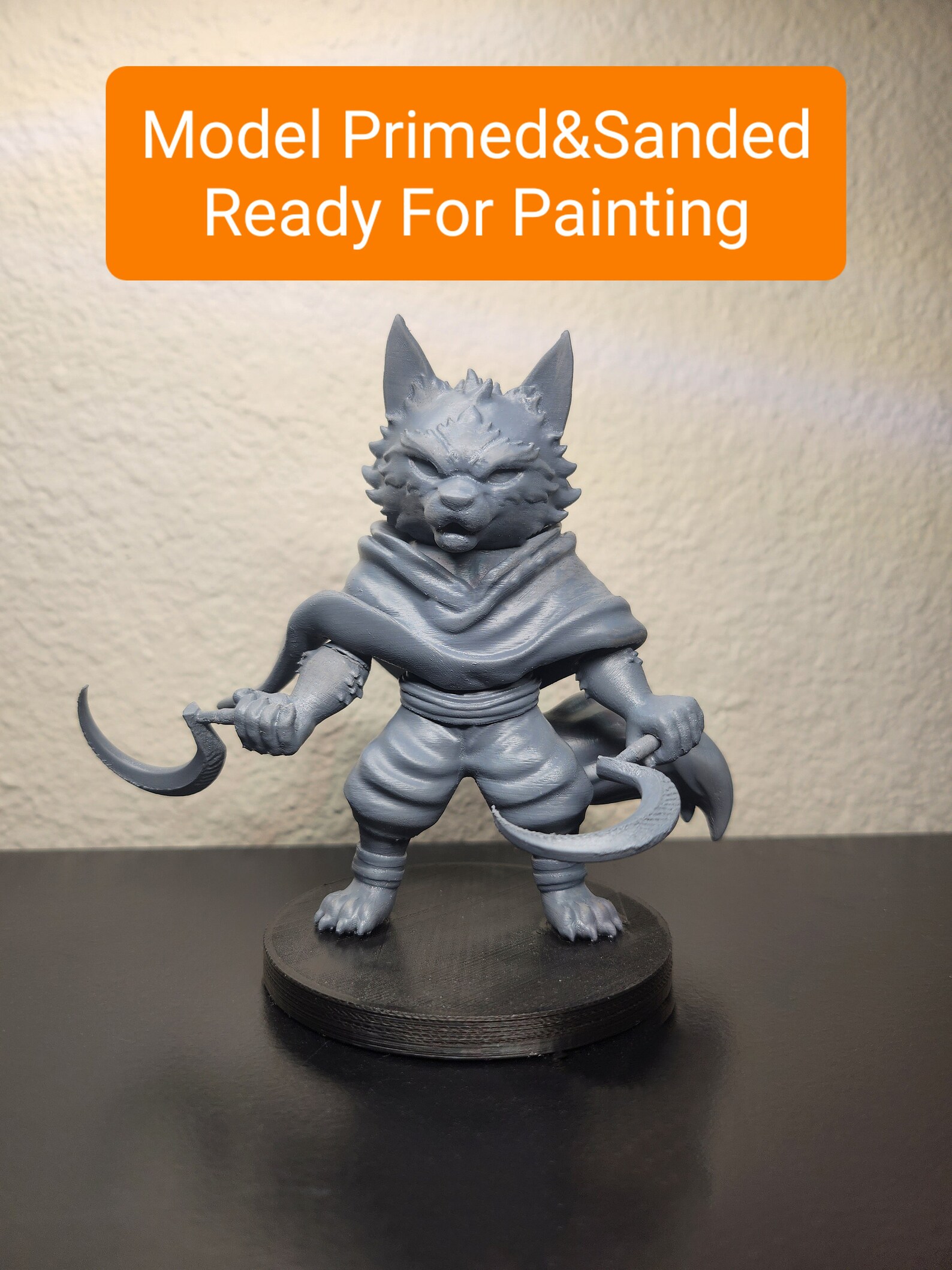 Death Wolf, Furry Wolf, Statue Figure Miniature, Werewolf, Mythical ...