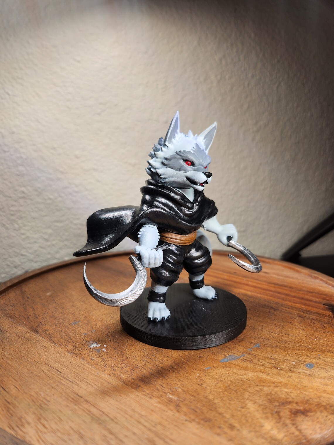 Death Wolf Furry Wolf Statue Figure Miniature - Etsy