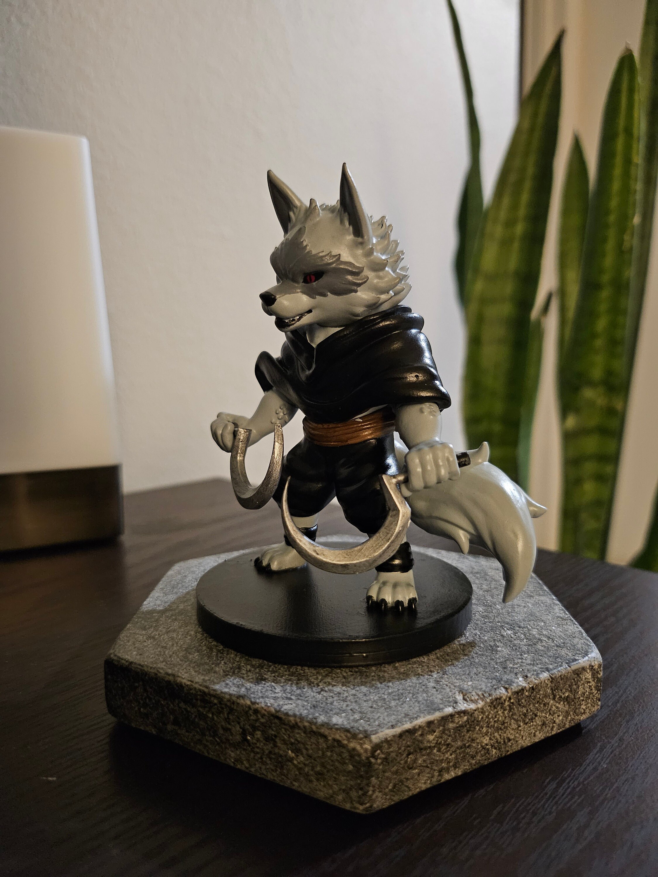Death Wolf, Furry Wolf, Statue Figure Miniature, Werewolf, Mythical ...