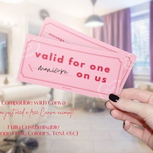 3 Gift Voucher Designs - Perfect for Beauty Businesses - Customisable ...