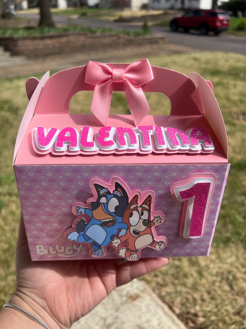 Bluey Themed Favor Box Girl - Etsy UK