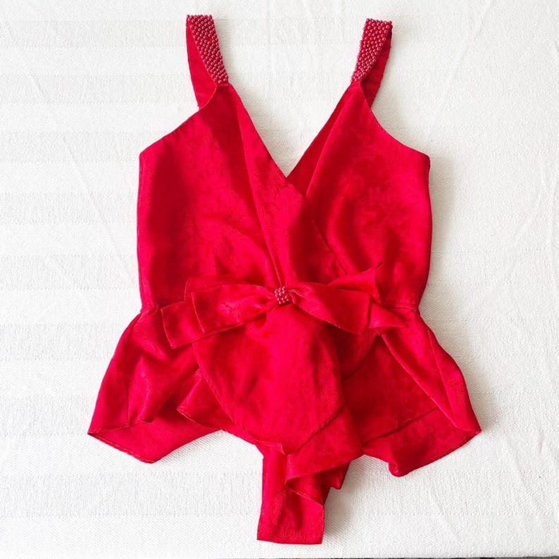VICTORIA’S SECRET Vintage 1980’s Gold Label Red Beaded Bodysuit - Etsy