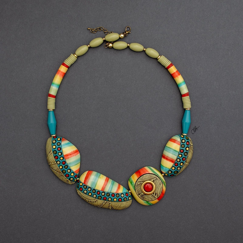 Polymer Clay Necklace - Etsy