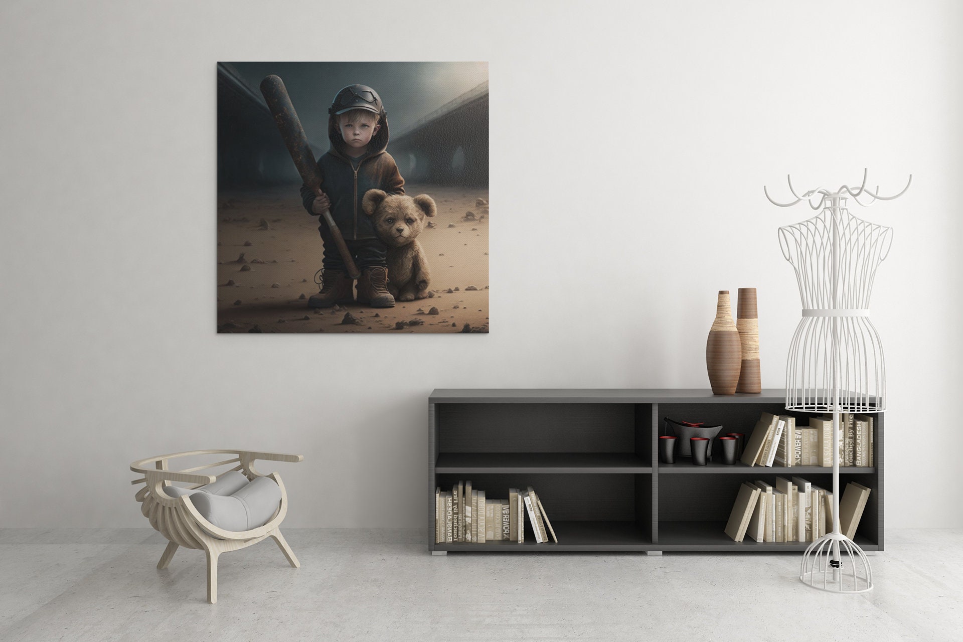 Poster Little Boy and His Teddy Bear Apocalypse Poster Digital Download ...