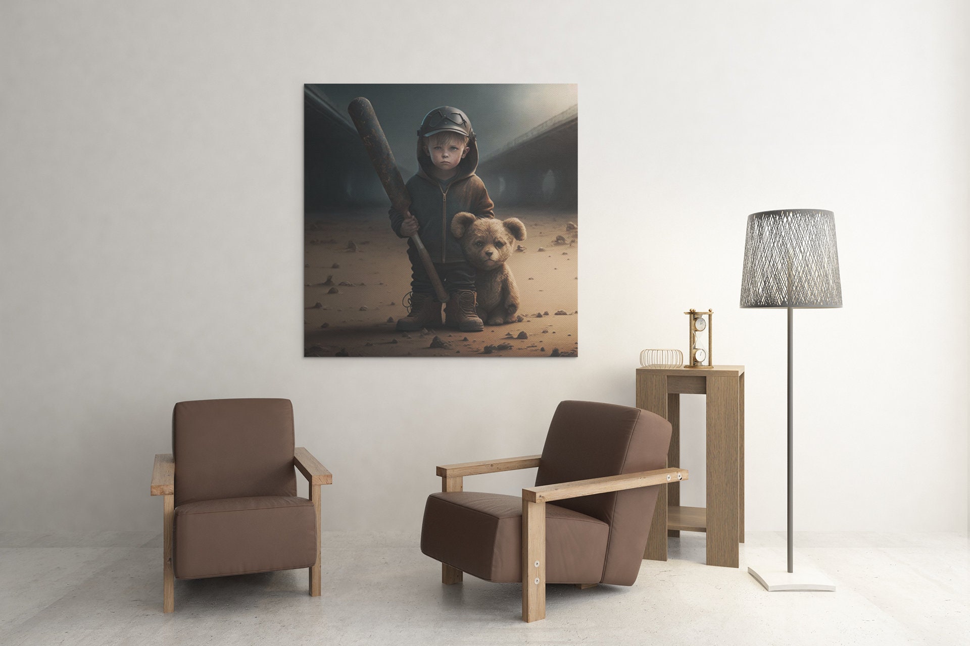 Poster Little Boy and His Teddy Bear Apocalypse Poster Digital Download ...