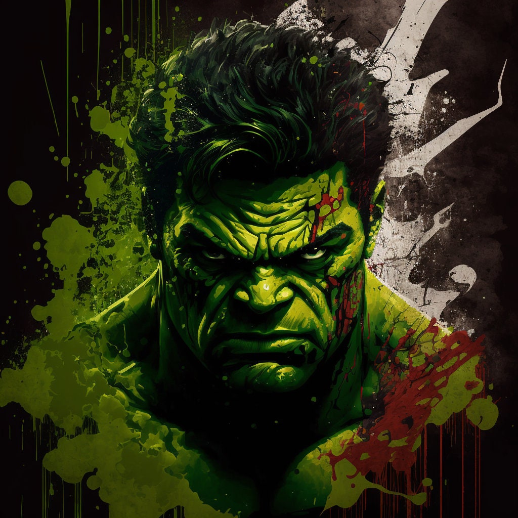 Poster the Incredible Hulk Green Red Poster Body Building - Etsy