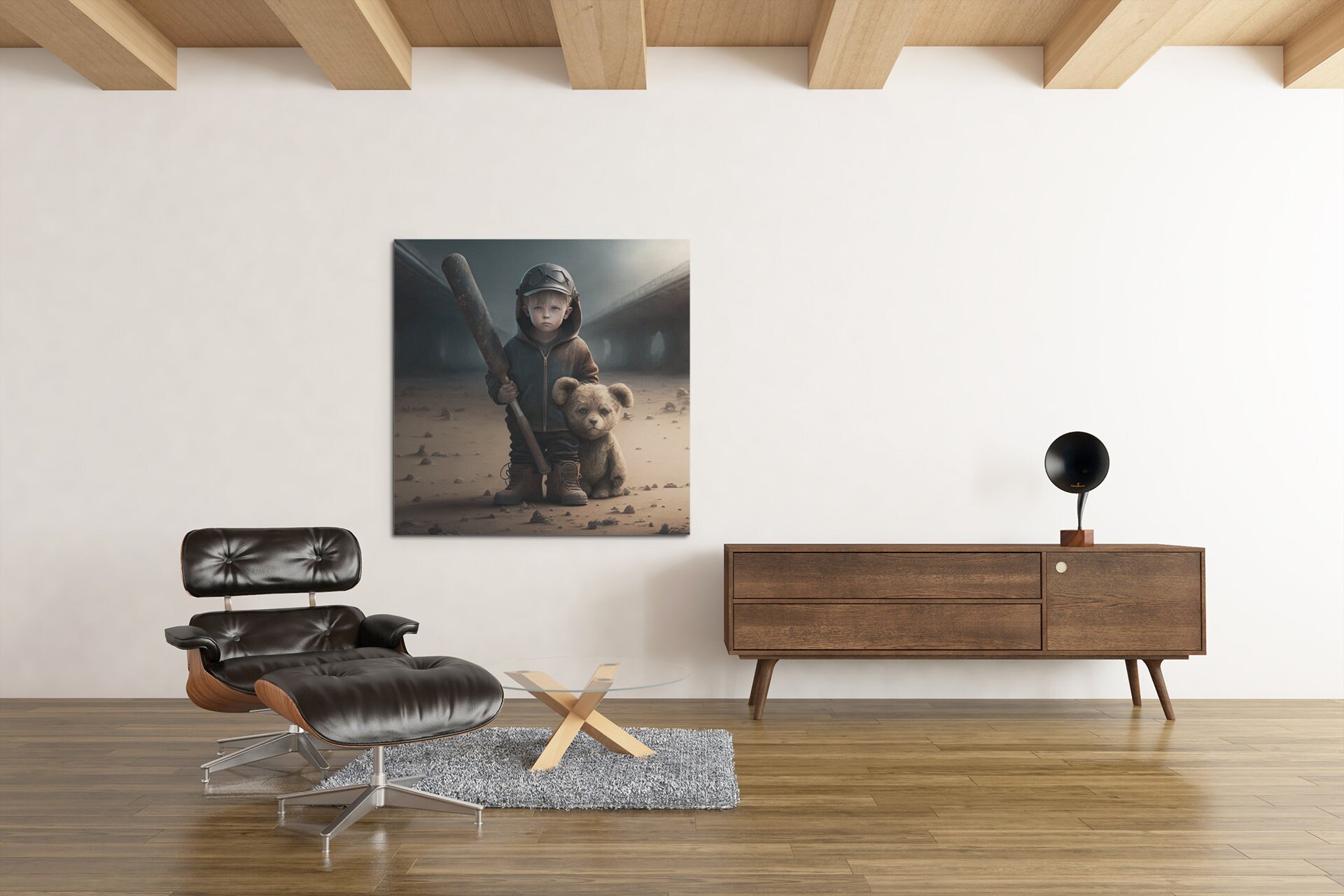 Poster Little Boy and His Teddy Bear Apocalypse Poster Digital Download ...