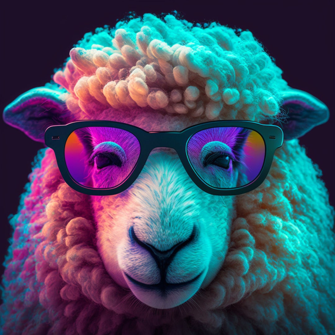 Poster Sheep With Pink Glasses Printable Poster Poster Funny Poster ...