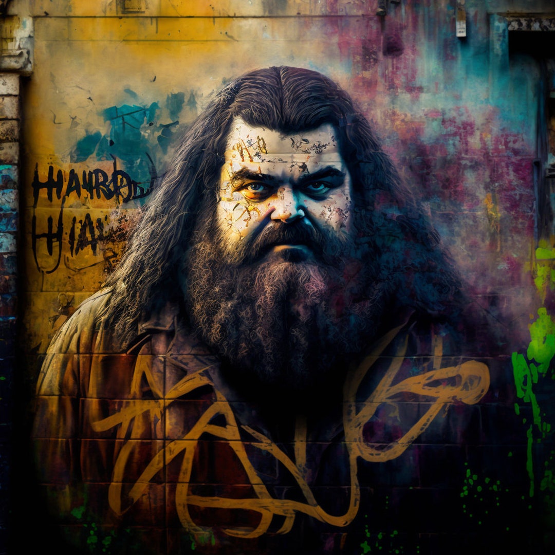 Poster Hagrid in City: the Art of Graffiti Poster Mancave Decor Magic ...