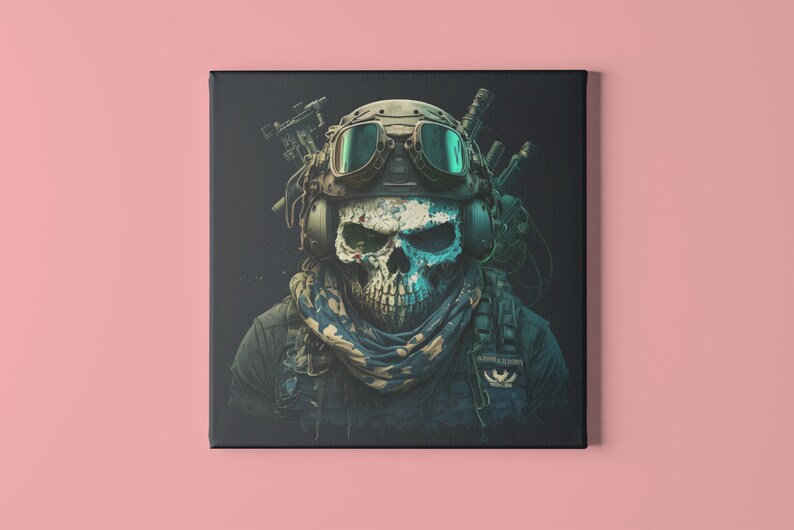 Navy Seal Skull With Helmet, Poster,printable Digital Download Wall Art ...