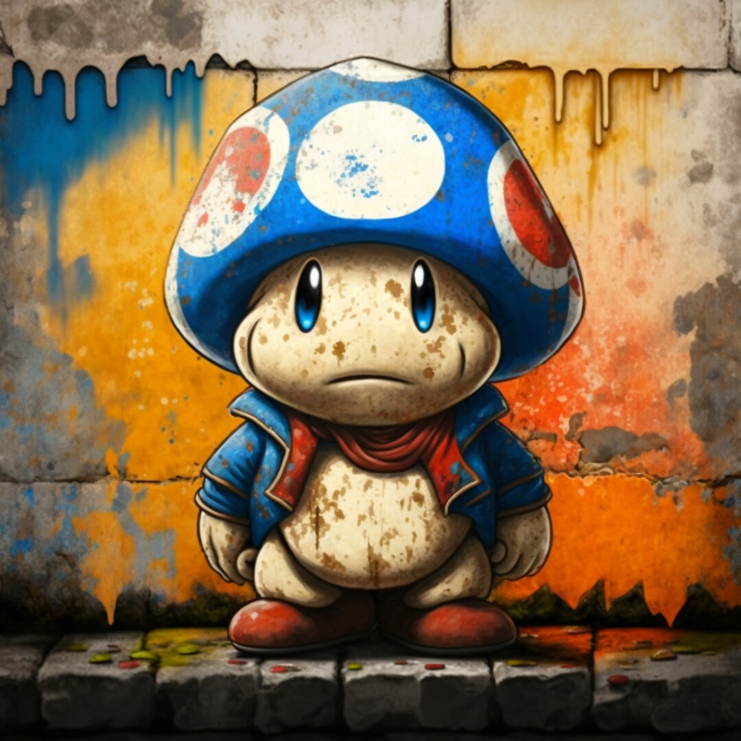 Toad Poster: Graffiti, Music, & Fun Gamer Poster Digital Download Wall ...
