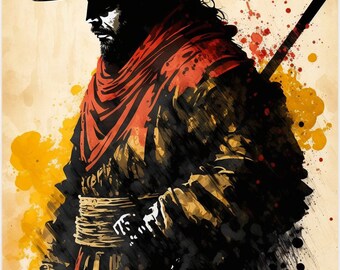 Samurai Brush Painting - Etsy