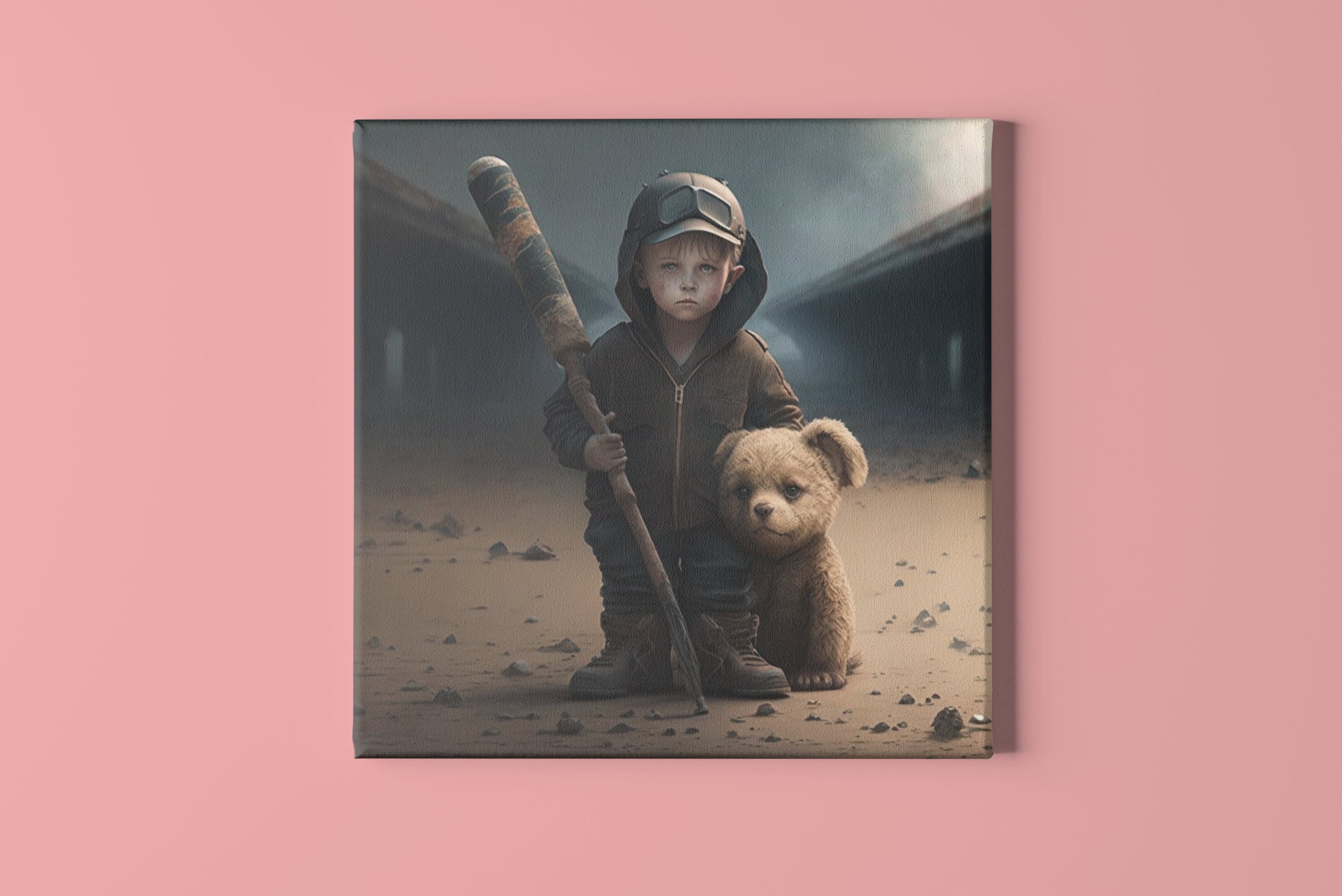 Poster Little Boy and His Teddy Bear Apocalypse Poster - Etsy