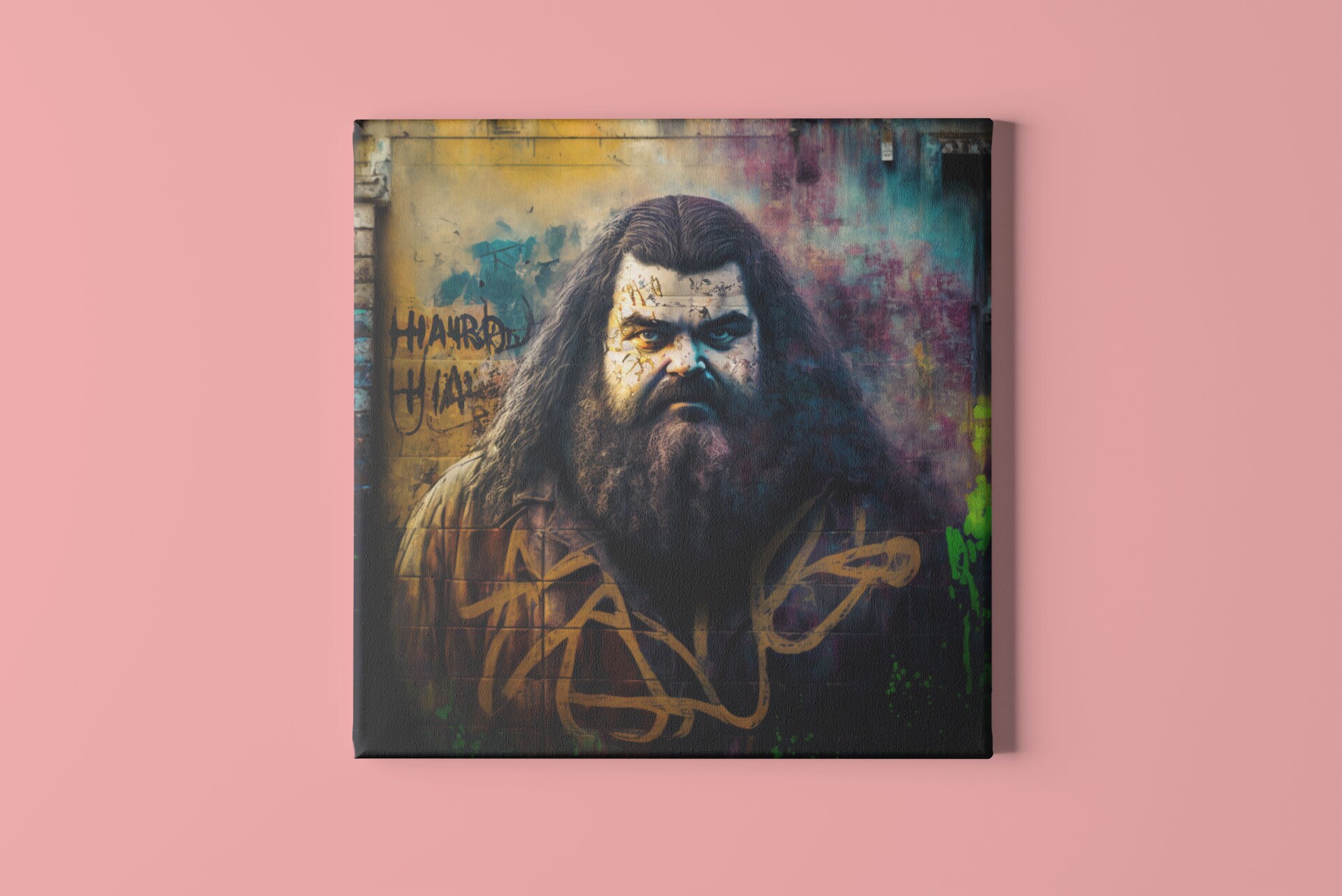 Poster Hagrid in City: the Art of Graffiti Poster Mancave - Etsy