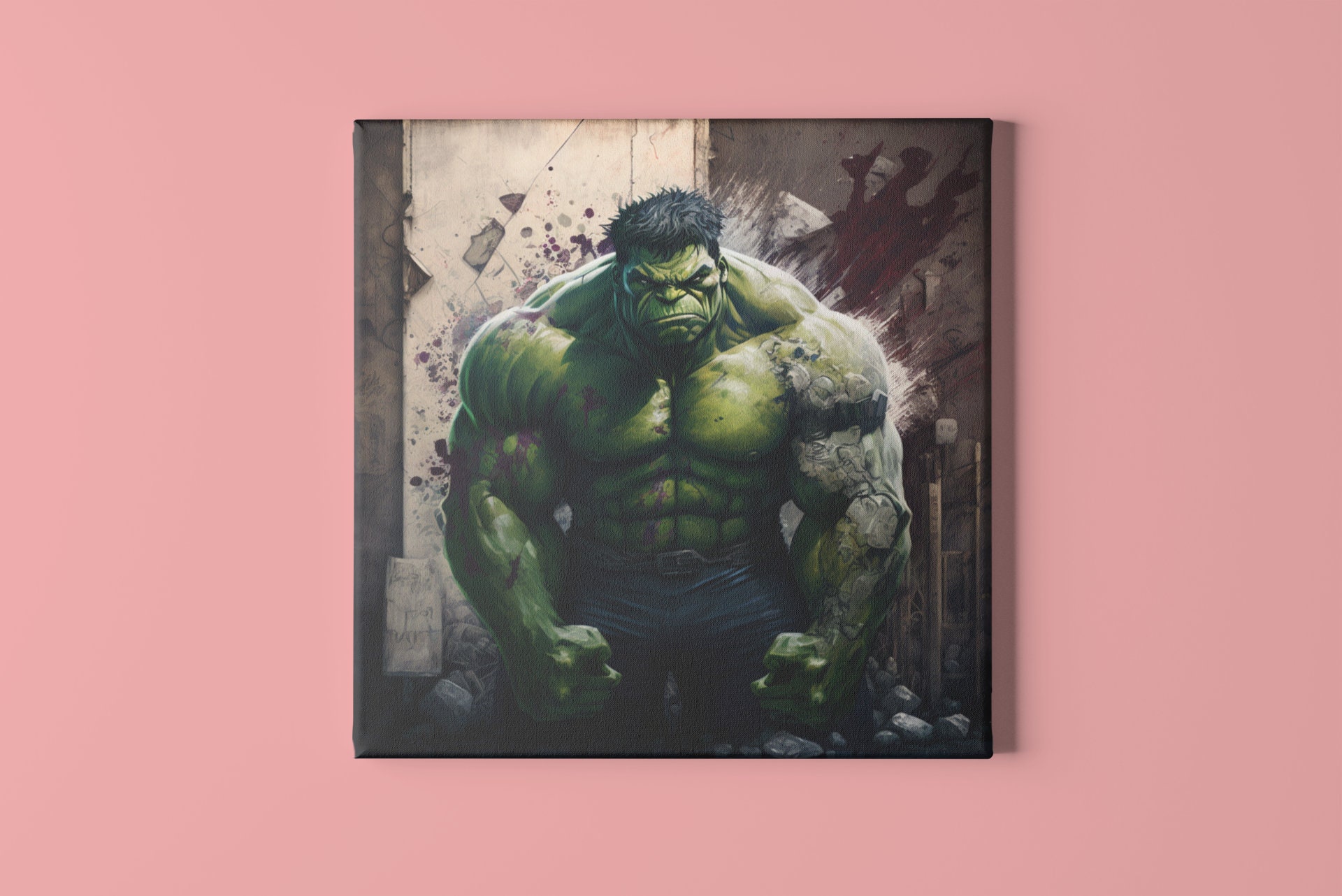The Incredible Hulk Printable Poster Green Digital Download Wall Art ...