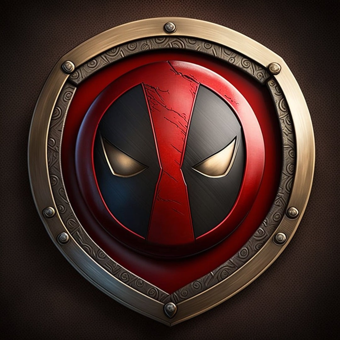 Poster the Emblem of Deadpool Red Black Gold Deadpool Insignia - Etsy