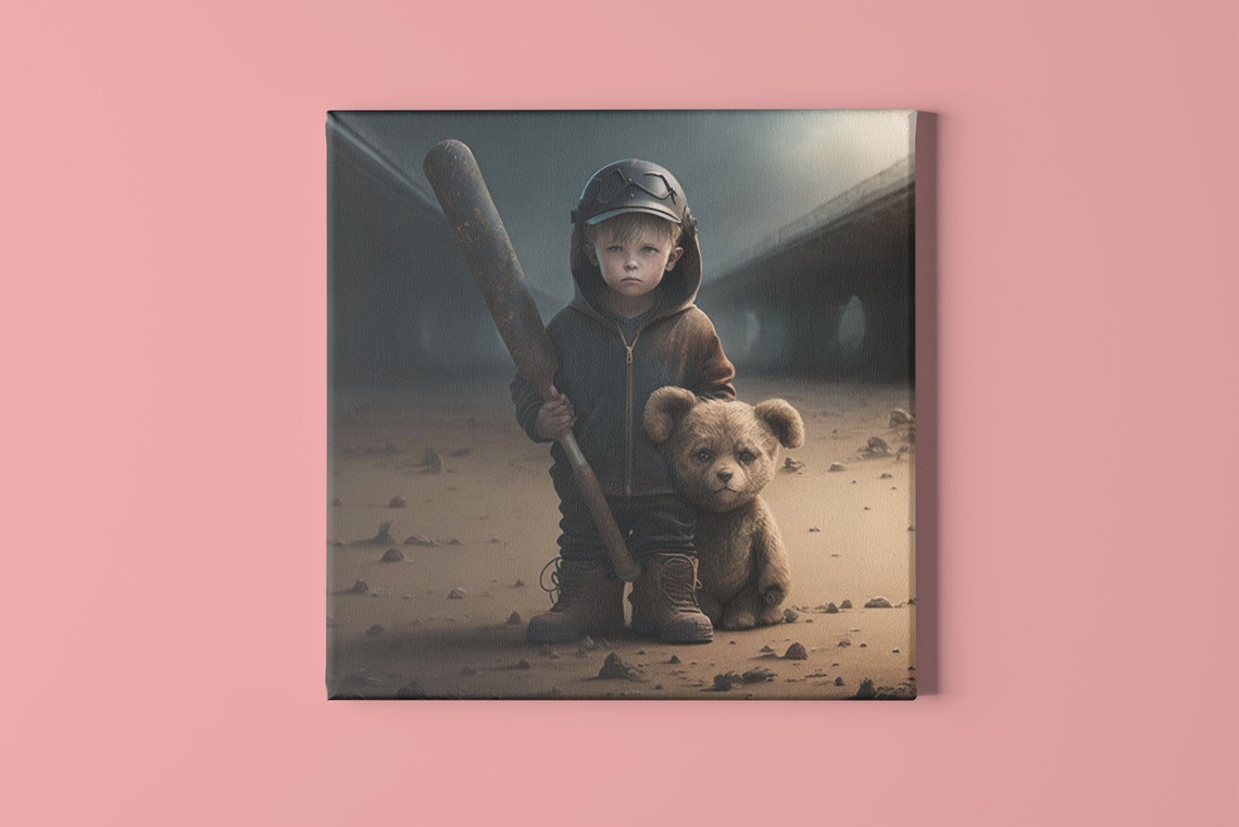 Poster Little Boy and His Teddy Bear Apocalypse Poster Digital Download ...