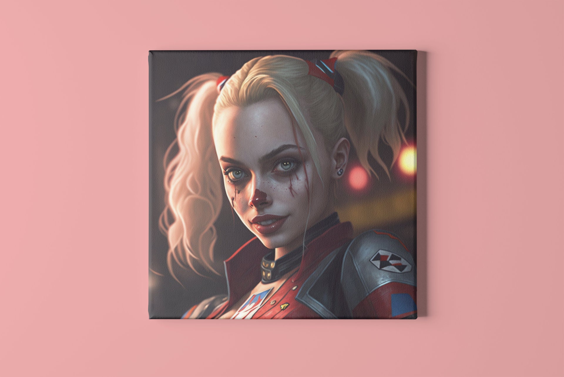 Poster Harley Quinn Red Blue Bad Girl Poster Kitchen Decor Digital ...