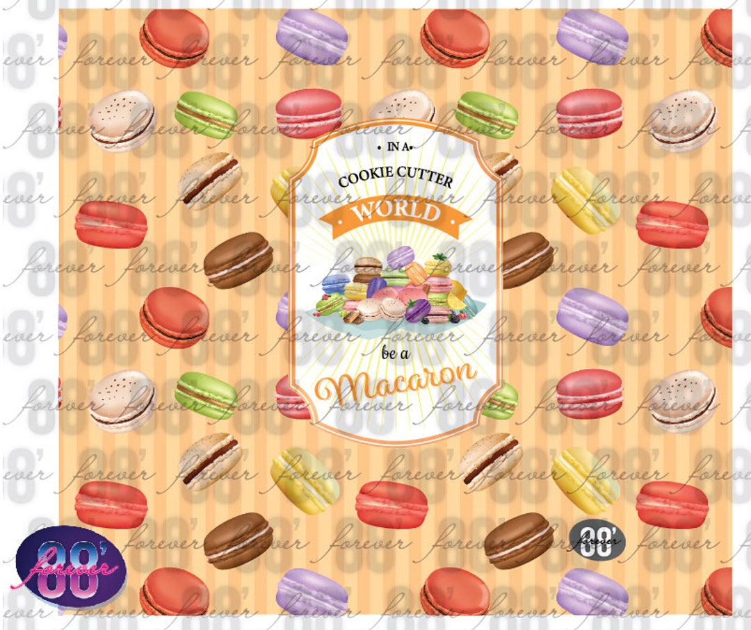 Be a Macaron Tumbler Wrap, Macaron, JPG, Sublimation, Print File ...