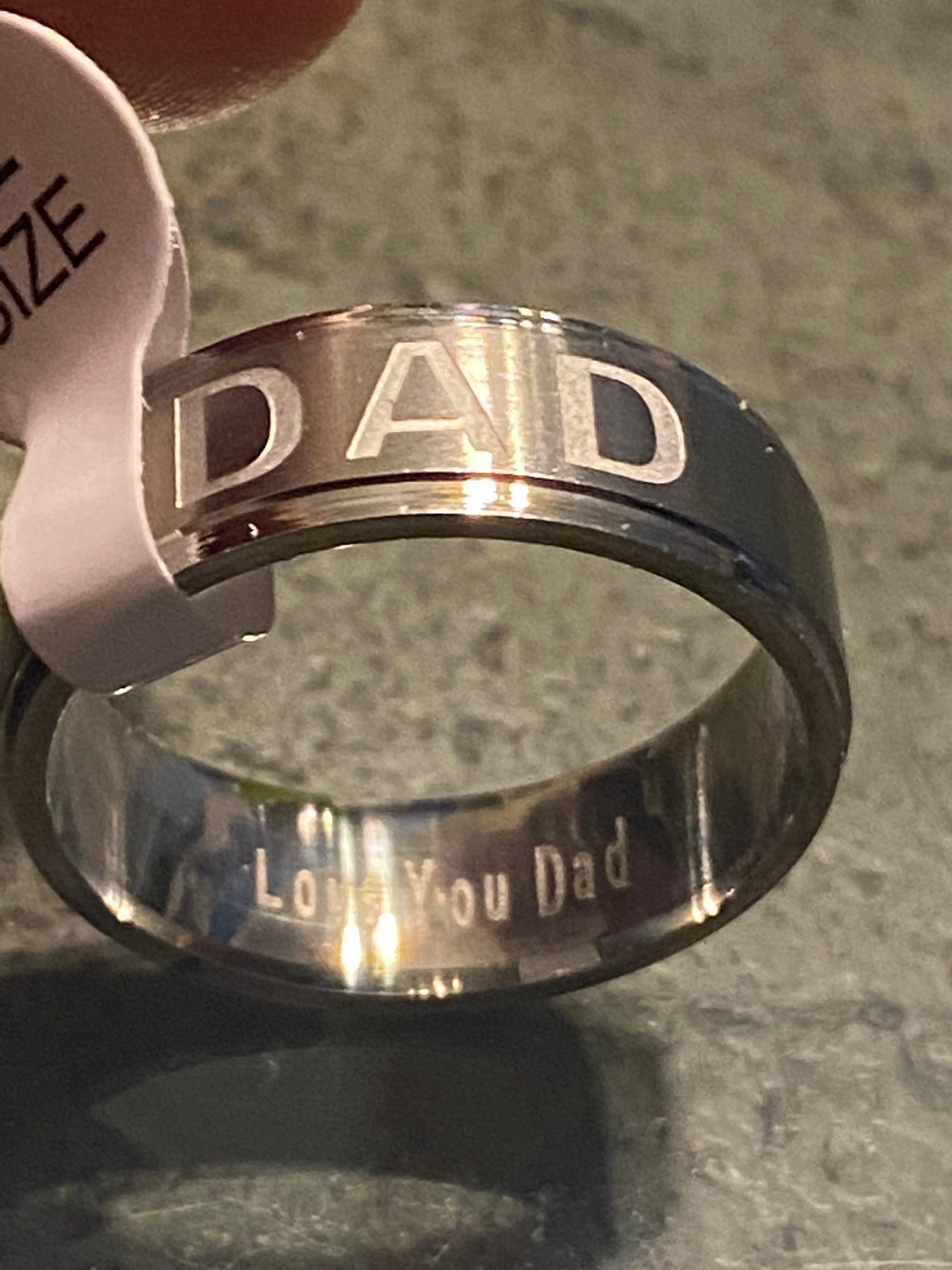 Father’s Day “DAD” Ring, Stainless Steel, Sizes 9-13 - Etsy