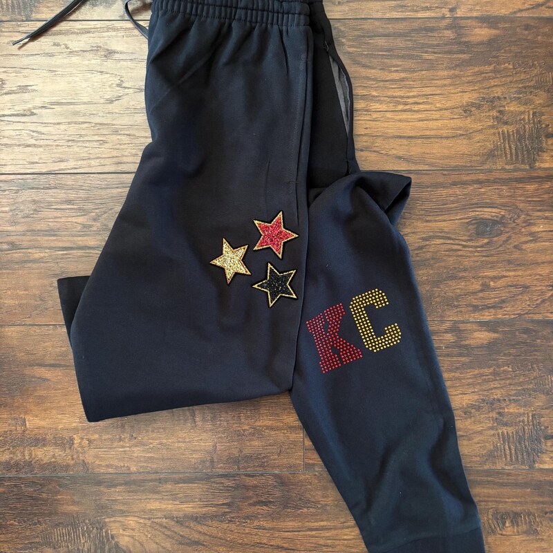 Rhinestone Sweatpants - Etsy