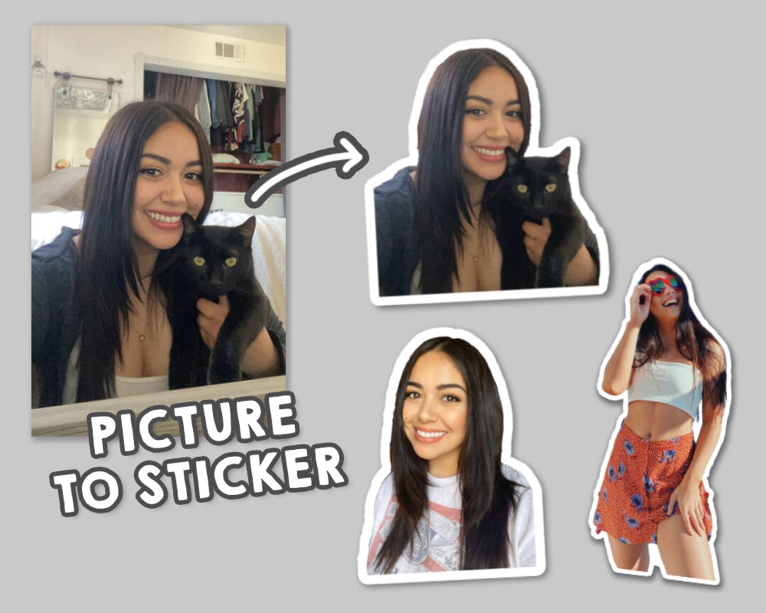 CUSTOM Picture Sticker Picture to Sticker Personalized Custom Photo ...
