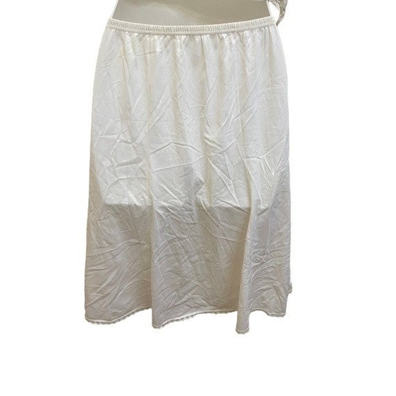 Vintage 70s Vanity Fair Cream Half Slip Skirt 21" Nyl… - Gem
