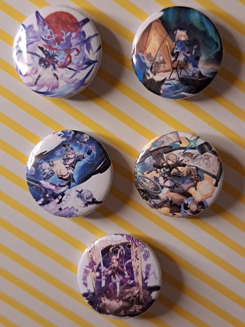 Honkai Star Rail HSR 25mm/2cm Cute Anime Small Badges Pins: for Gamers ...