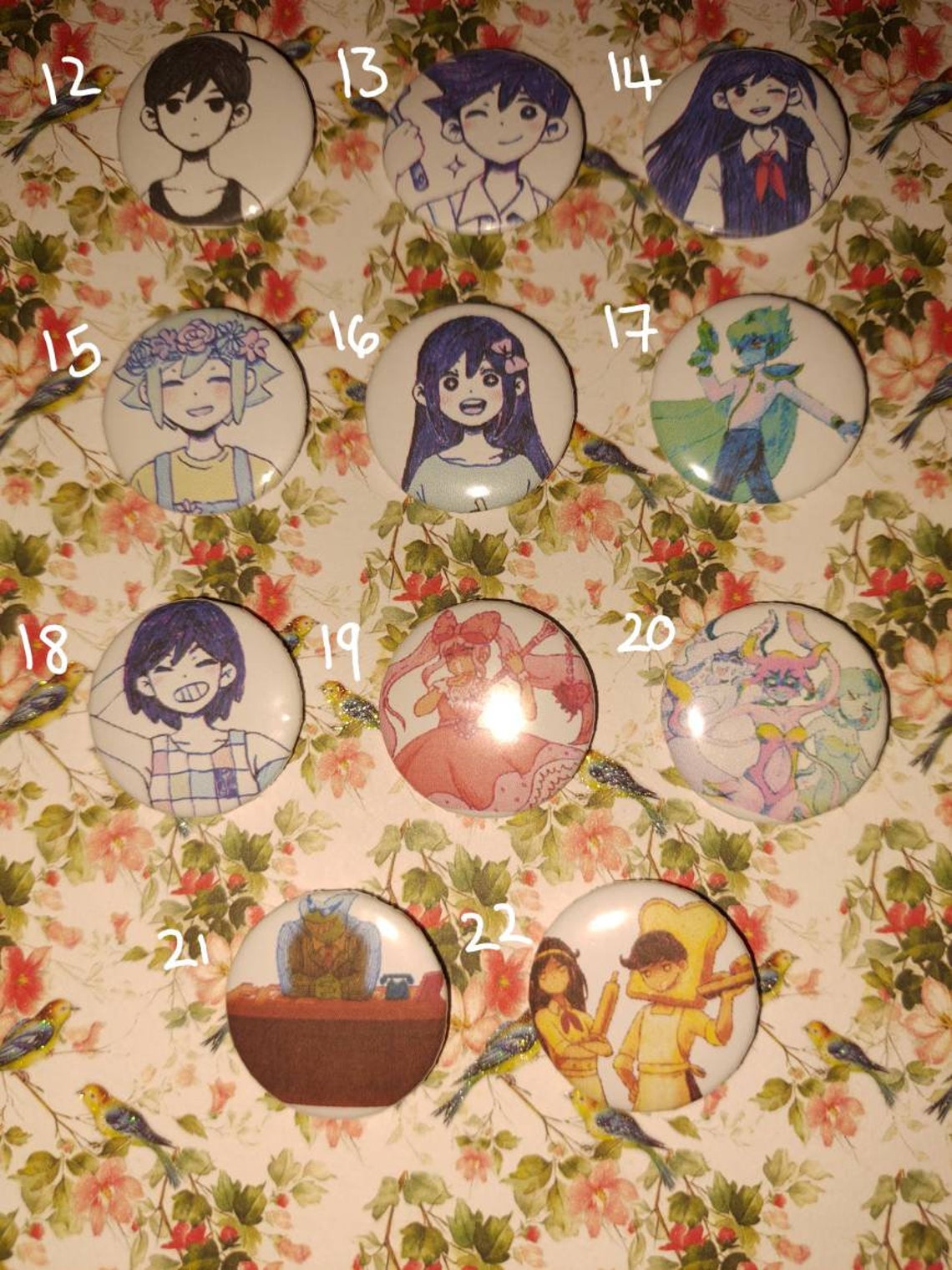 Omori 25mm/2cm Cute Anime Pretty Whilesome Small Badges Pins: for ...