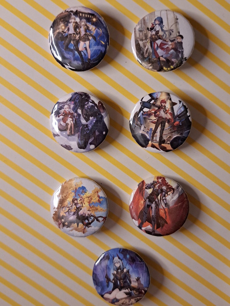 Honkai Star Rail HSR 25mm/2cm Cute Anime Small Badges Pins: for Gamers ...