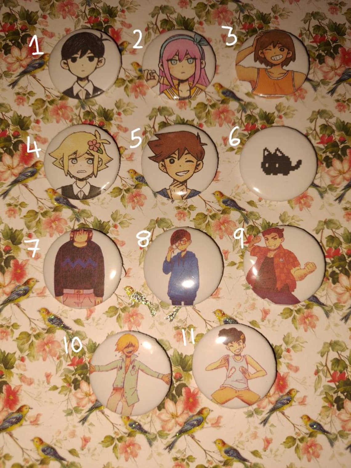 Omori 25mm/2cm Cute Anime Pretty Whilesome Small Badges Pins: for ...