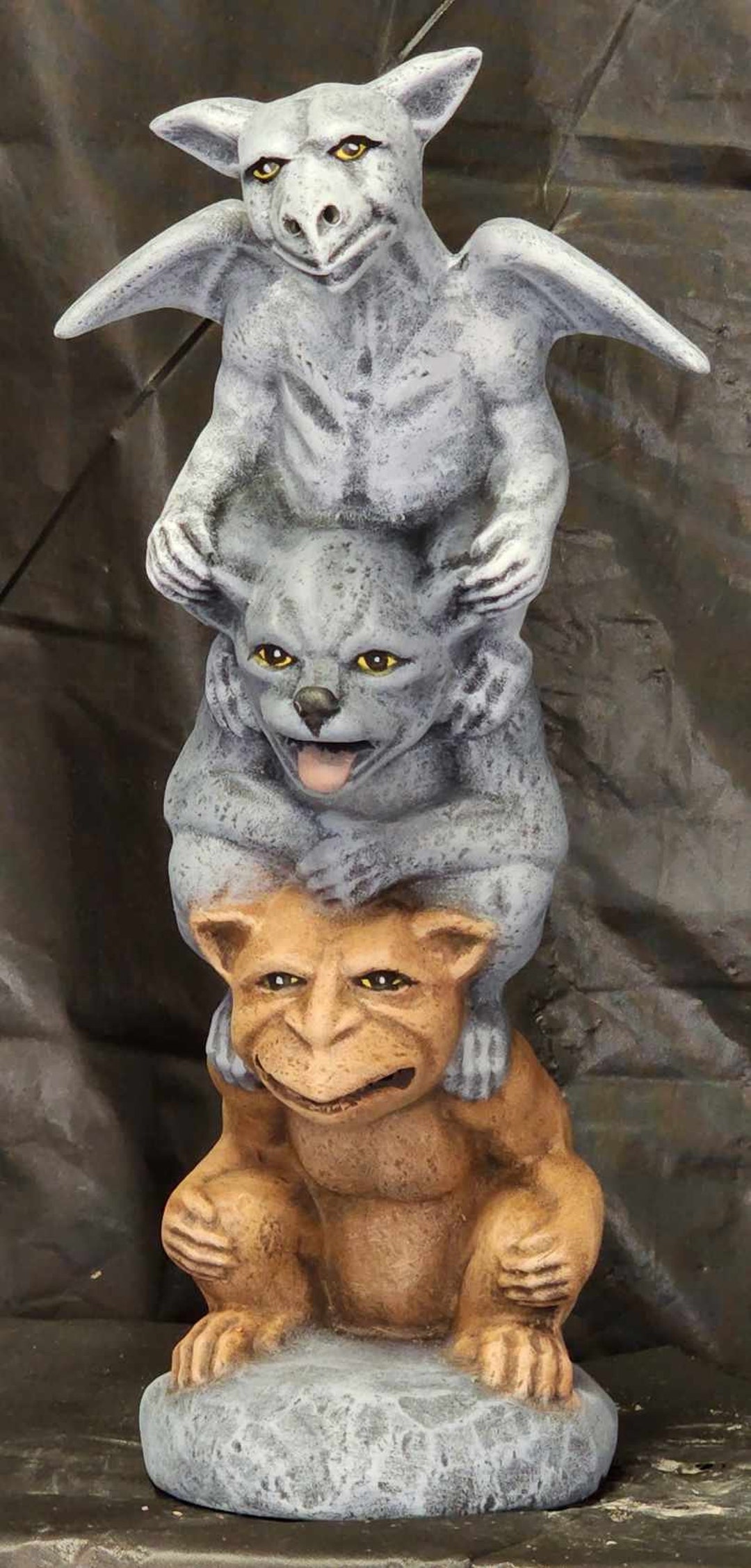 Hand Painted Ceramic Gargoyle Stack Smoker/statue - Etsy