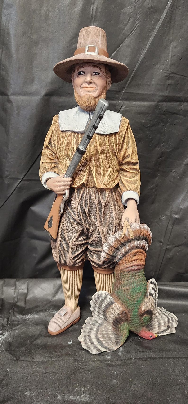 Hand-painted Ceramic Pilgrim Figurines: Thanksgiving Decor - Etsy