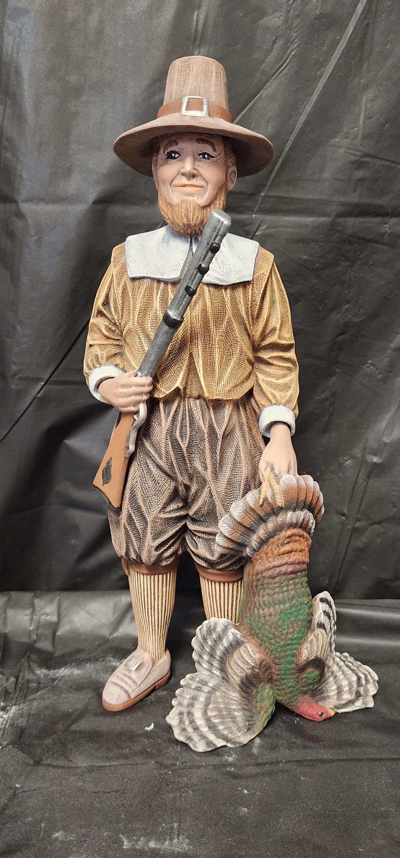 Hand-painted Ceramic Pilgrim Figurines: Thanksgiving Decor - Etsy