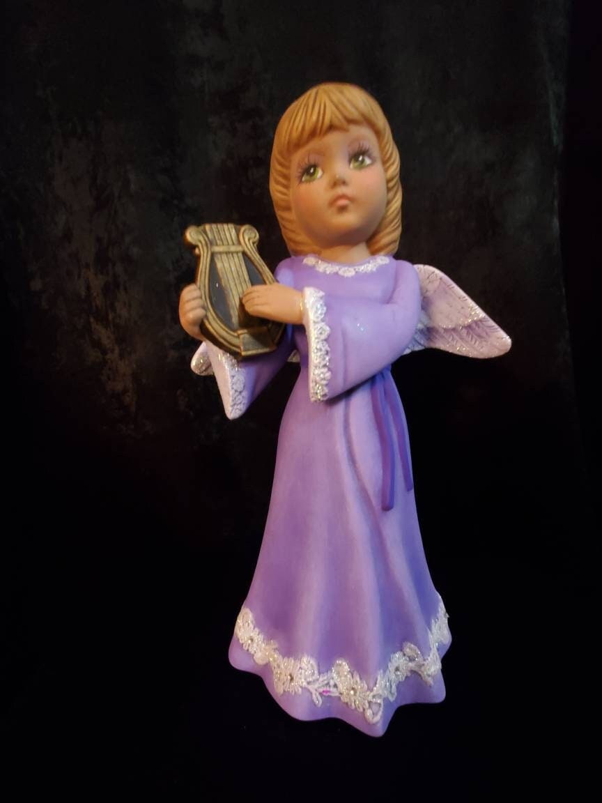 Large Angel With Harp - Etsy