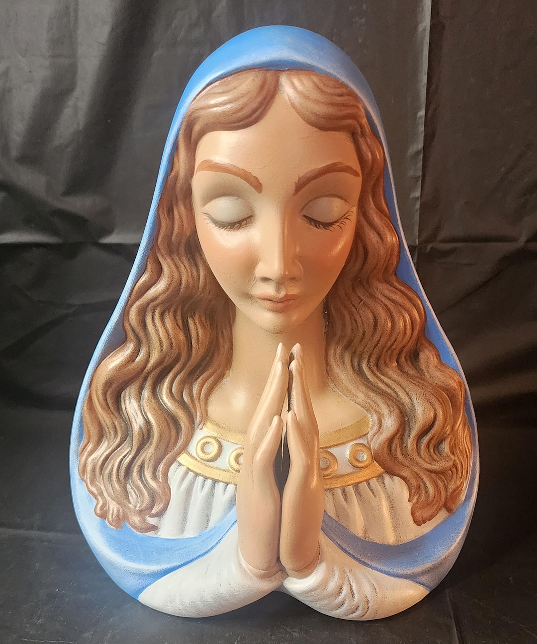 Praying Madonna: Hand-painted Ceramic Collectible - Etsy