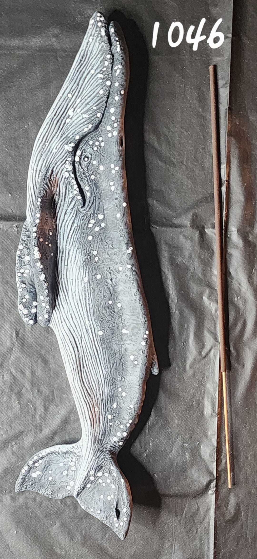Hand Painted Ceramic Humpback Whale Stick Incense Ash Catcher/wall ...