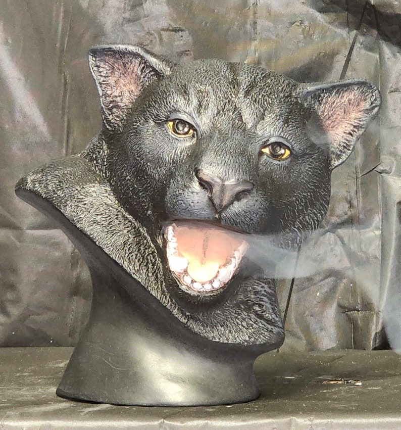 Panther Bust Incense Smoker - Etsy