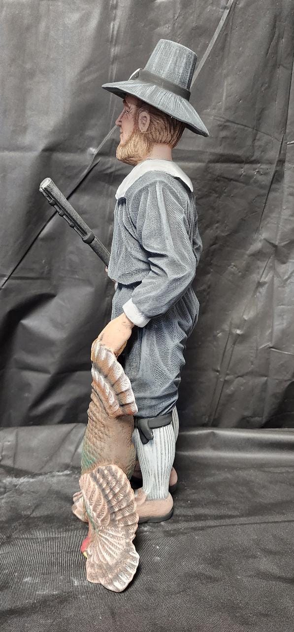 Hand-painted Ceramic Pilgrim Figurines: Thanksgiving Decor - Etsy