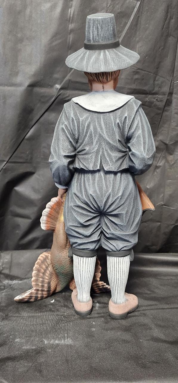 Hand-painted Ceramic Pilgrim Figurines: Thanksgiving Decor - Etsy