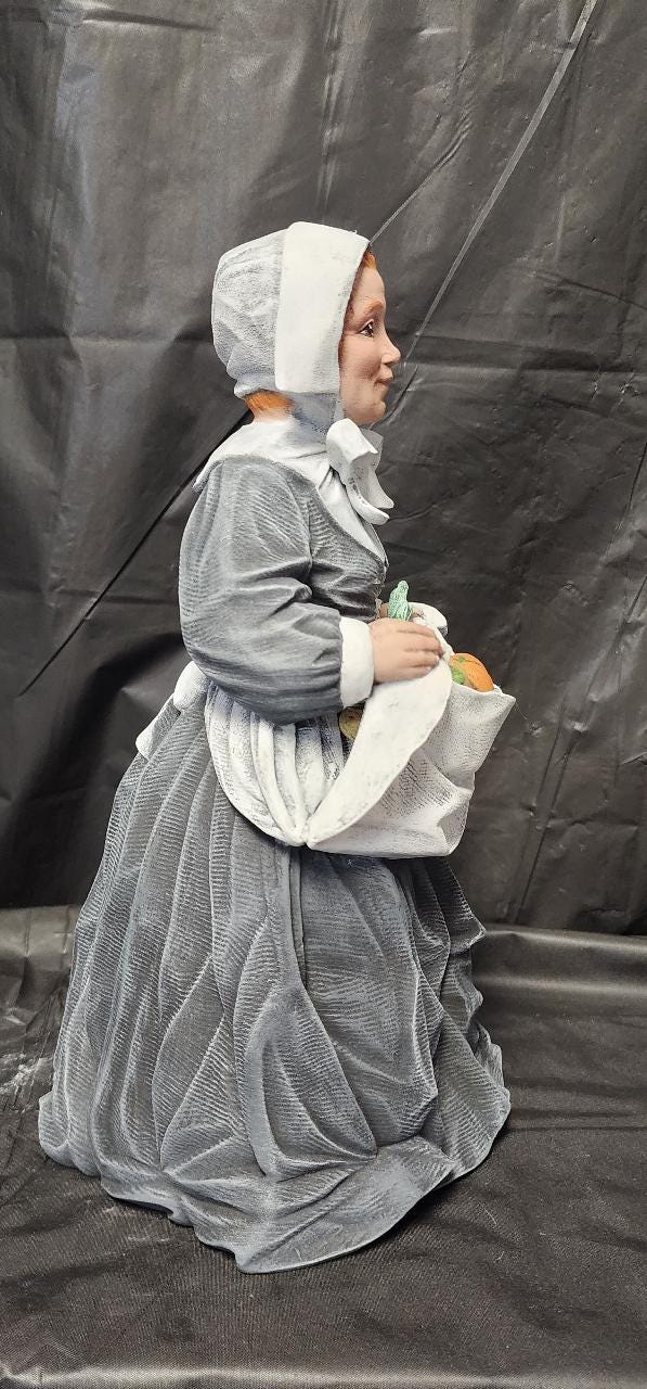 Hand-painted Ceramic Pilgrim Figurines: Thanksgiving Decor - Etsy