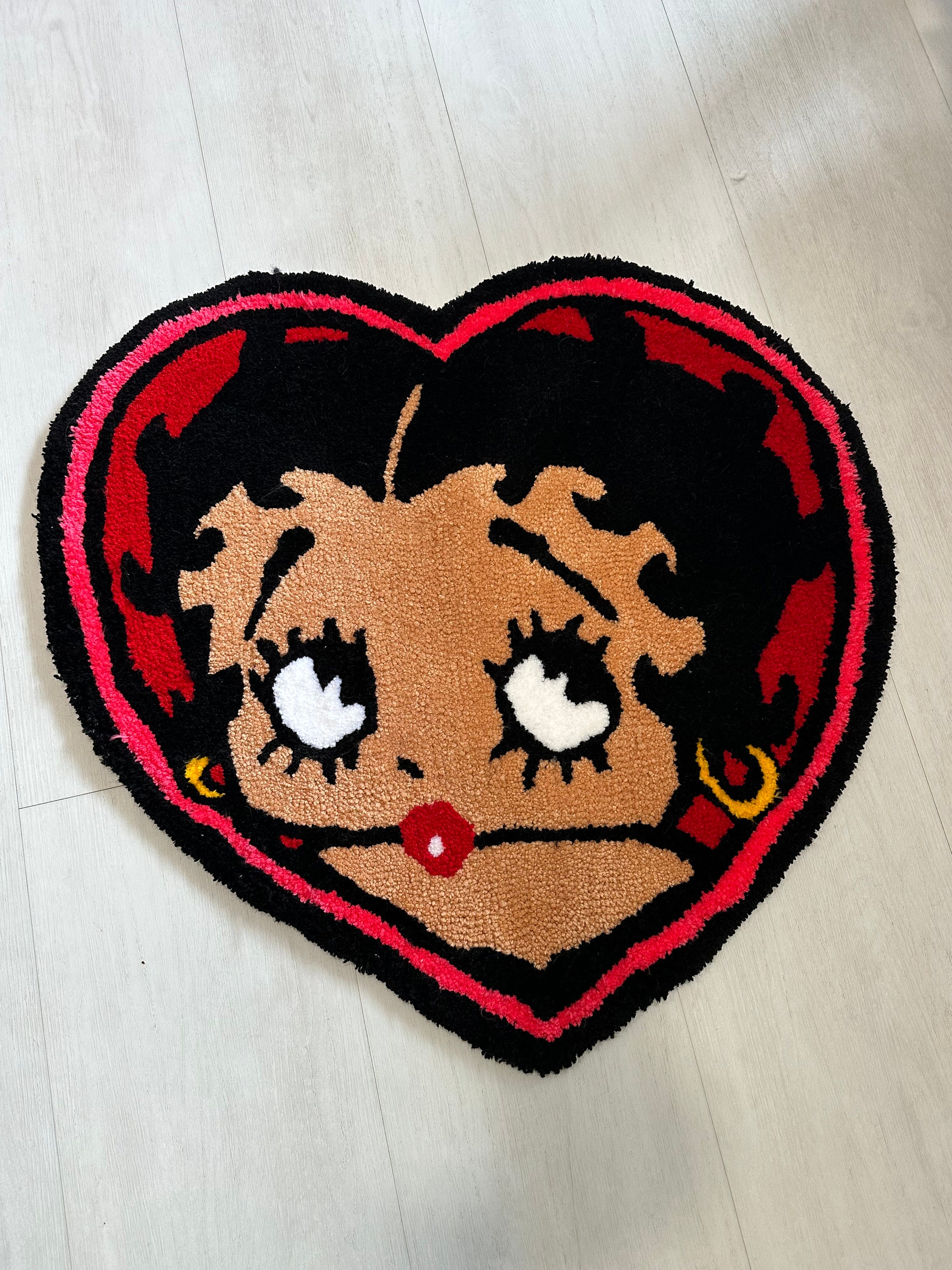 Betty Boop Heart Rug - Etsy