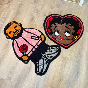 Betty Boop Heart Rug - Etsy