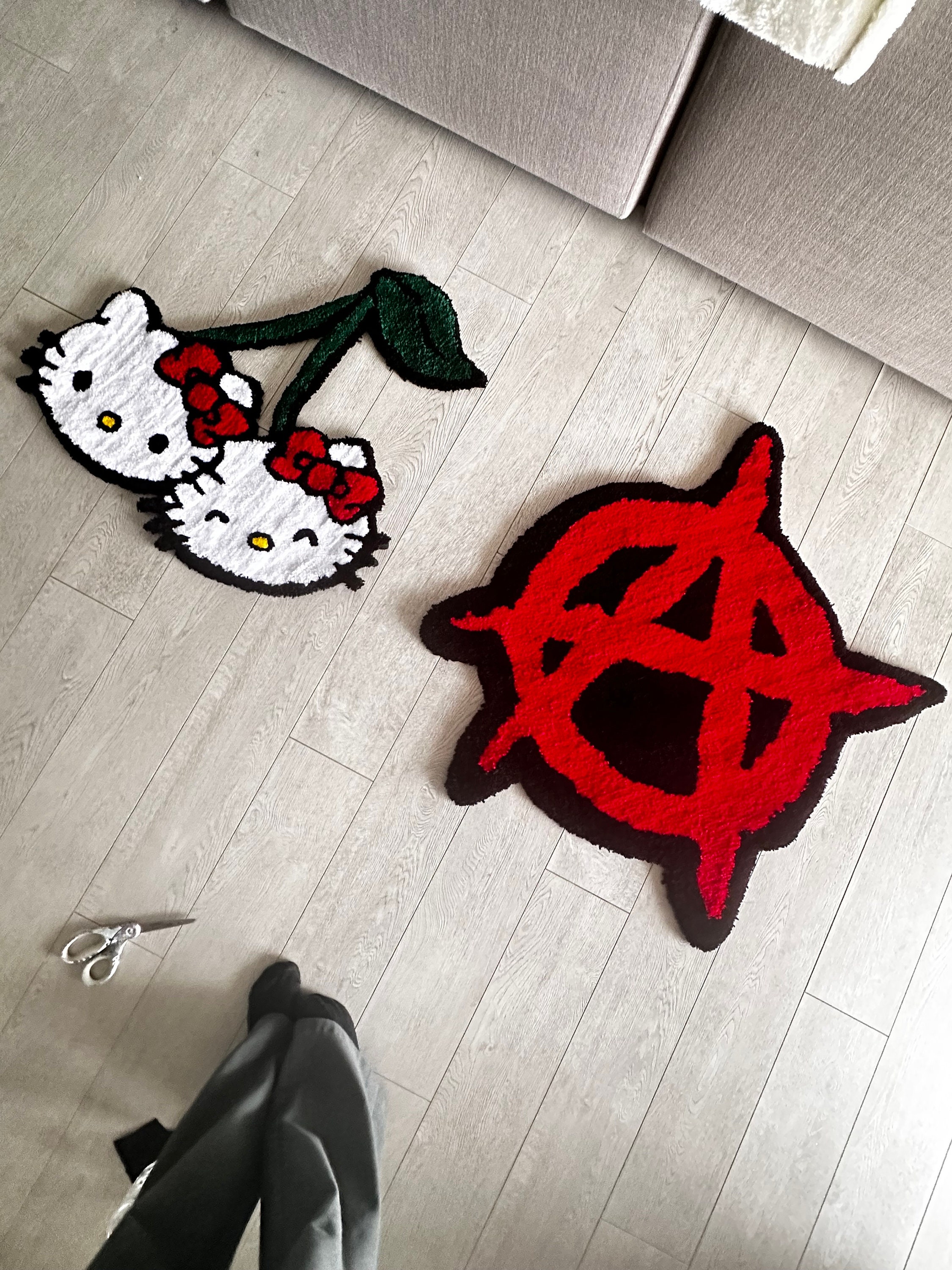 Hello Kitty Cherries Rug - Etsy