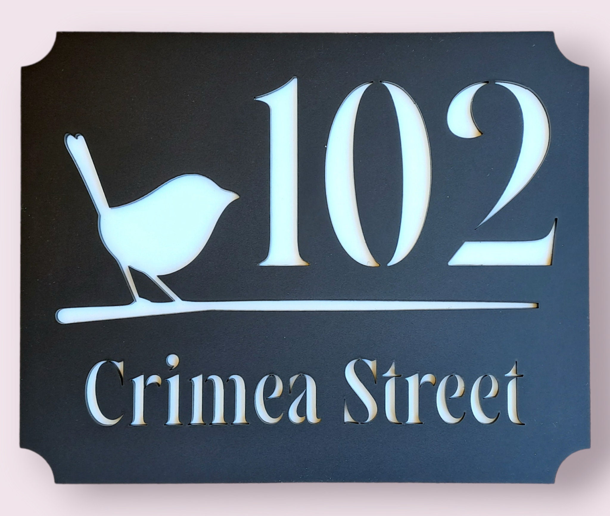 Blue Wren Address Plaque Bird Address Sign - Etsy