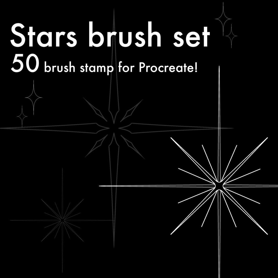 Brush Set for Procreate. Stars Stamp-brush for Art, Tattoo, Anything - Etsy