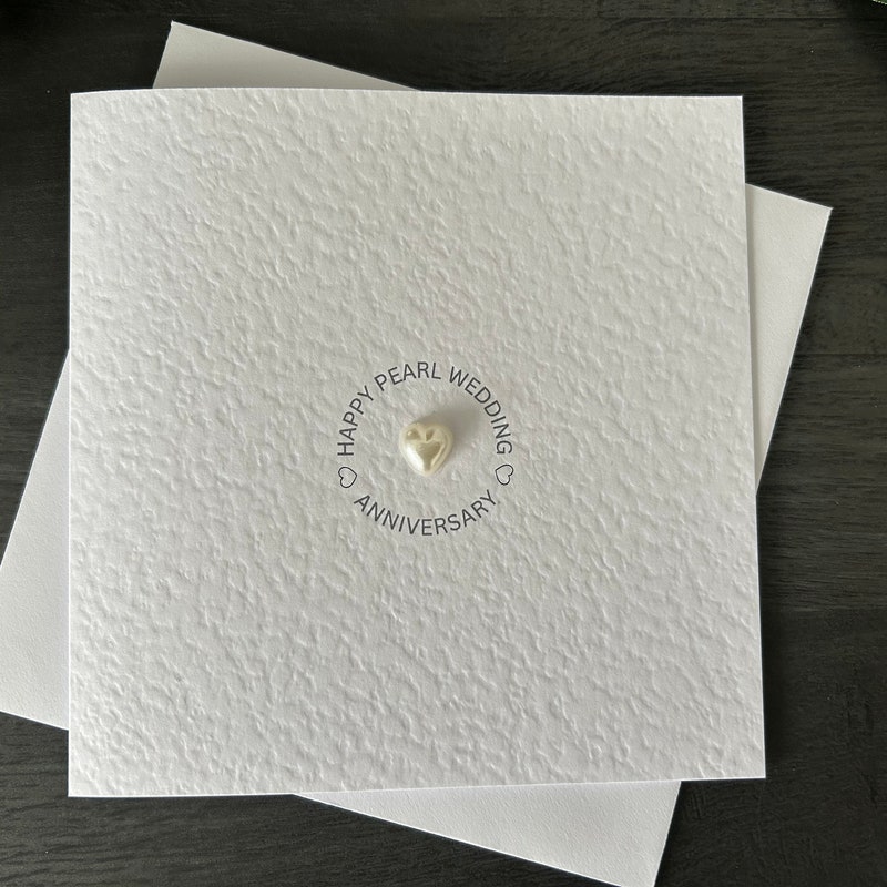 Pearl Anniversary Card - Etsy UK