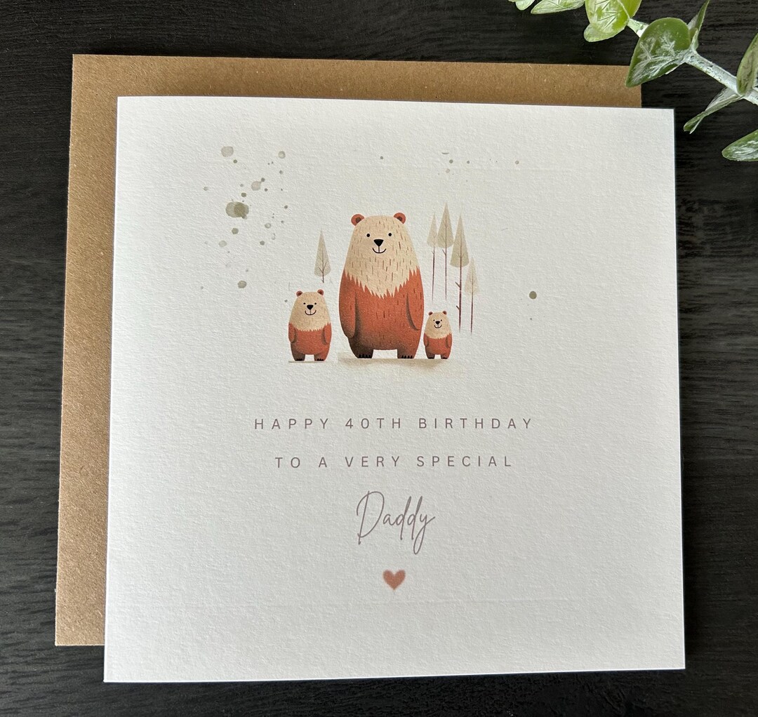 Daddy Birthday Card, Personalised, Handmade, 40th 50th 60th 70th 80th ...